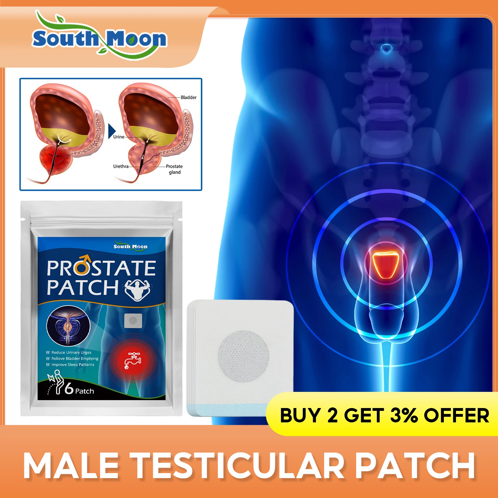 Prostate Patch Plaster Treat Prostatitis Strengthen Kidney Relief Urethritis Medical Health Care ...