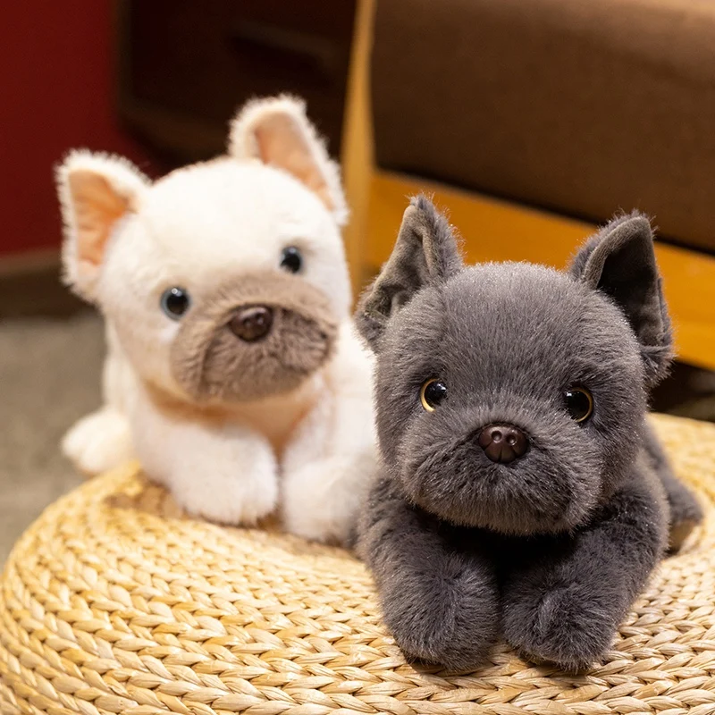 30cm Simulated Plush Toy Bulldog Lazily Lying Cute Pit Bull Plushie ...