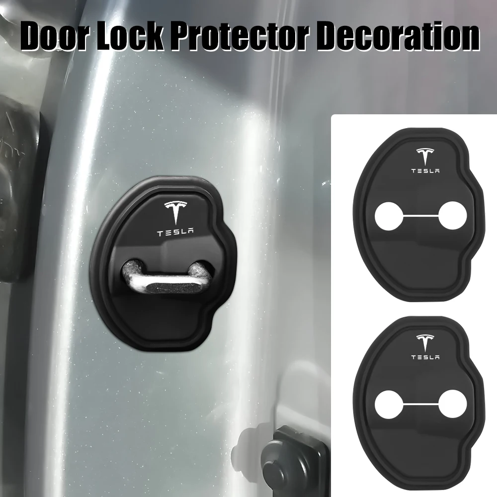 2/4Pcs Silicone Car Door Lock Cover Protective Decoration Case For ...