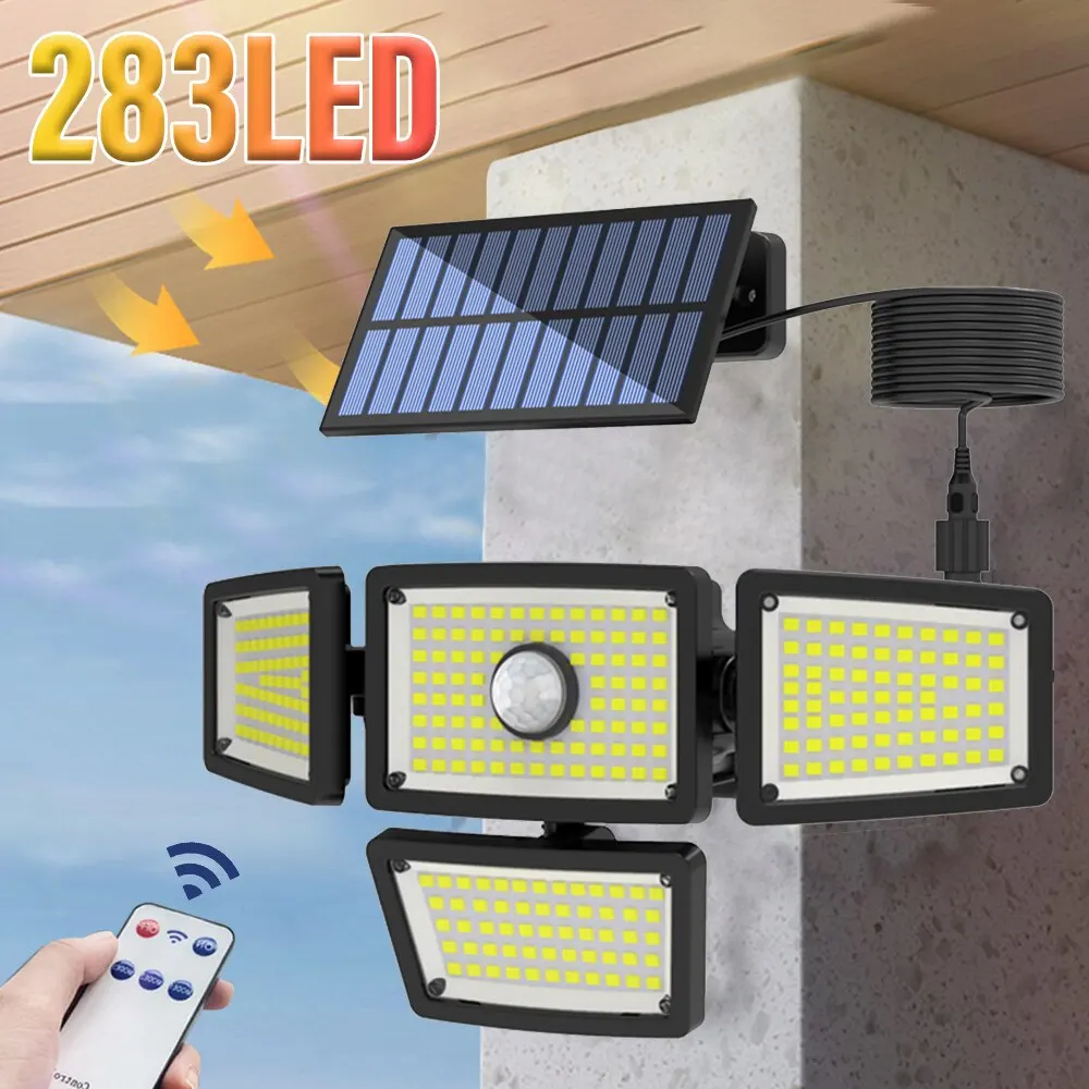 Solar-Lights-for-Outside-283-LED-IP65-Waterproof-Solar-Lamp-with-Remote ...