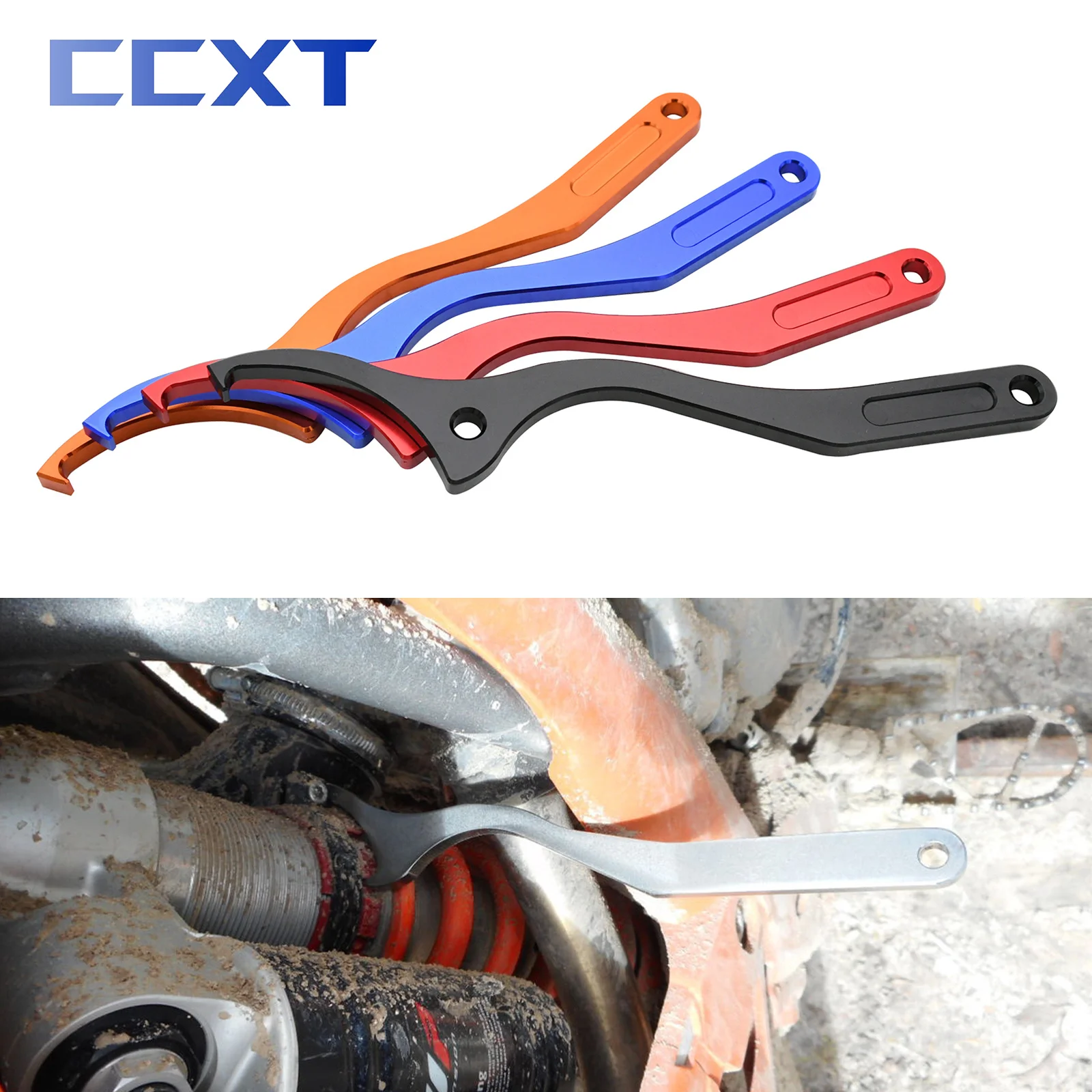 Motorcycle-CNC-Aluminum-Rear-Absorber-Damping-Shock-Spanner-Wrench-Tool ...