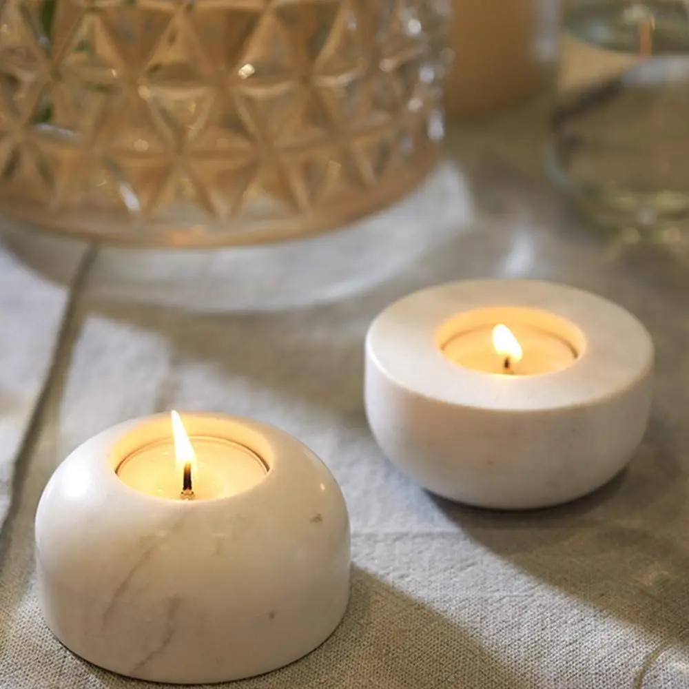 Natural-Ajax-White-Marble-Stone-Pillar-Candle-Holder-Candlestick-for ...