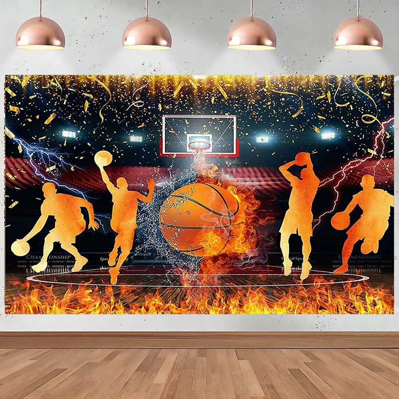 Basketball Themed Backdrop Basketball Photography Background Teens ...