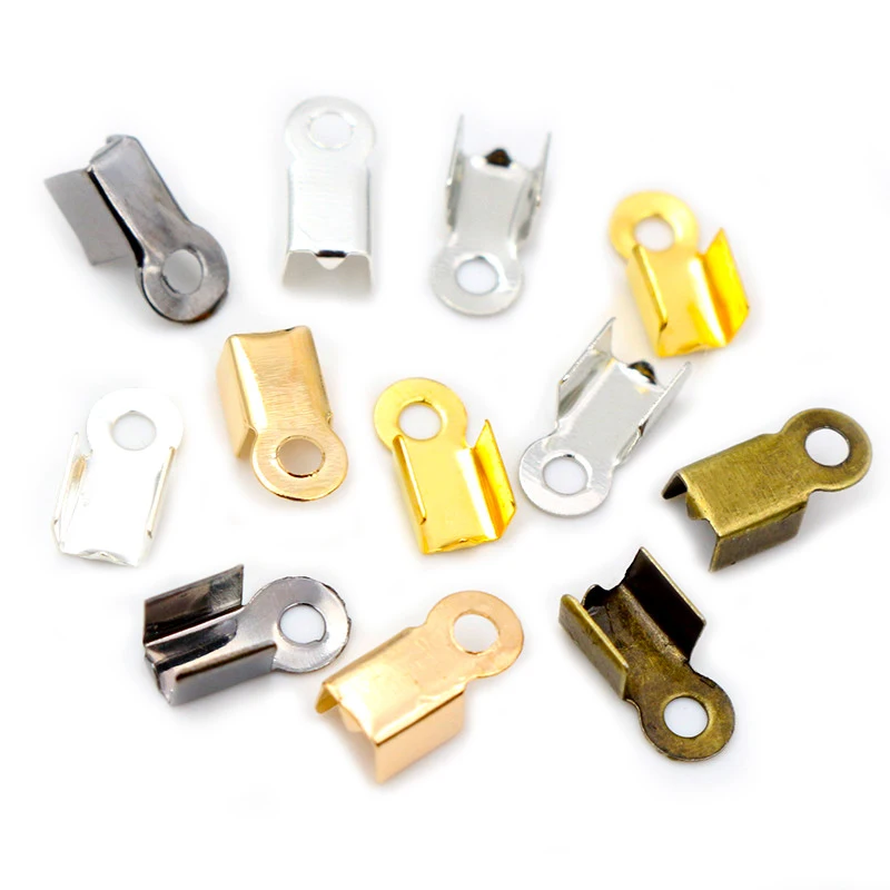 200pcs-lot-Cove-Clasps-Cord-End-Caps-String-Ribbon-Leather-Clip-Tip ...