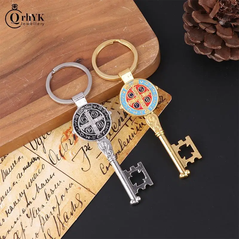 1PC Religious Handmade San Benito Keychain For Men Women Dripping Oil ...