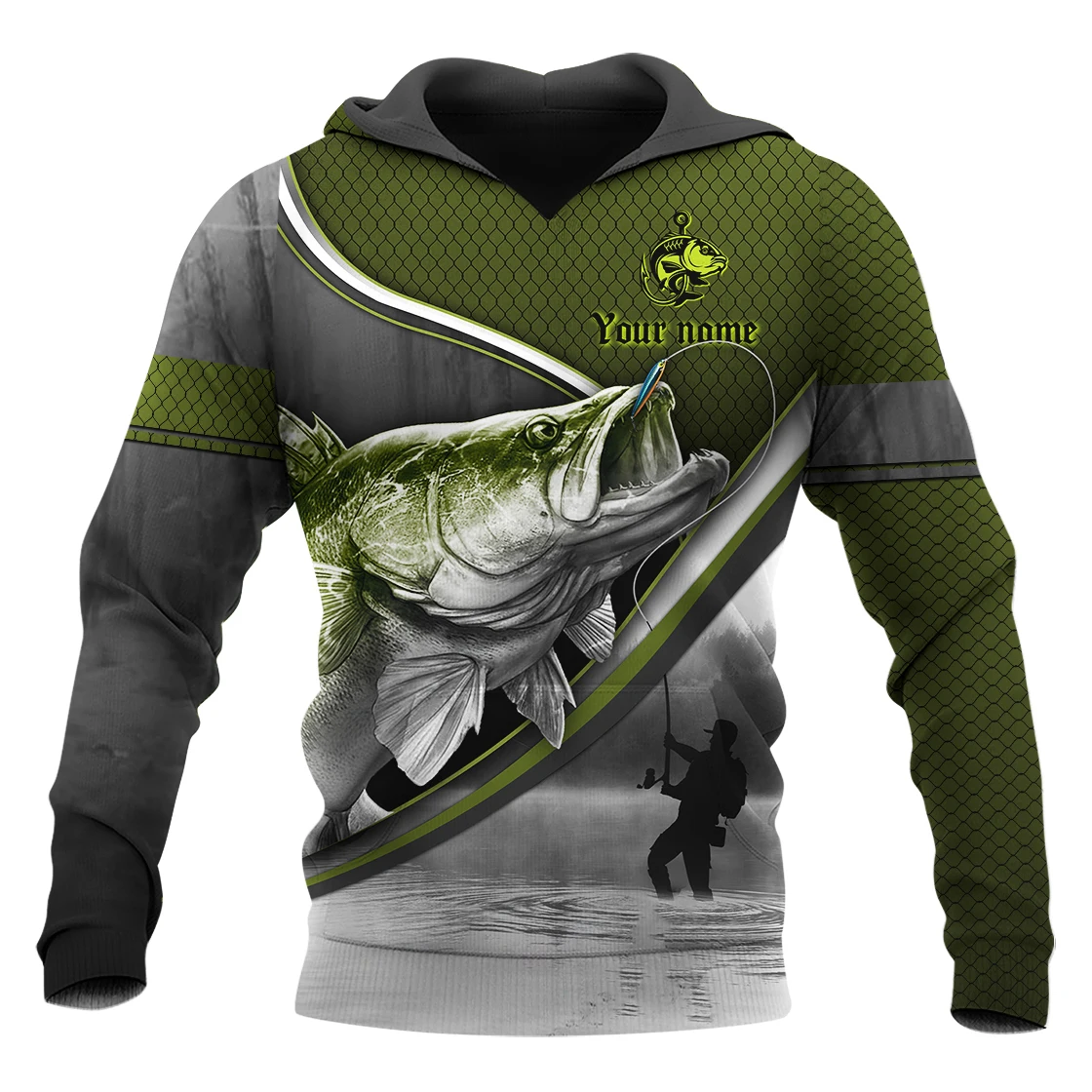 Fashion Northern Pike Fishing 3D Printed Men's Hoodie & Sweatshirt ...