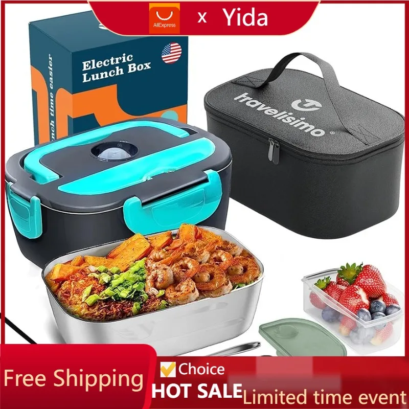 TRAVELISIMO-Electric-Lunch-Box-80W-3-in-1-Ultra-Quick-Portable-Food ...