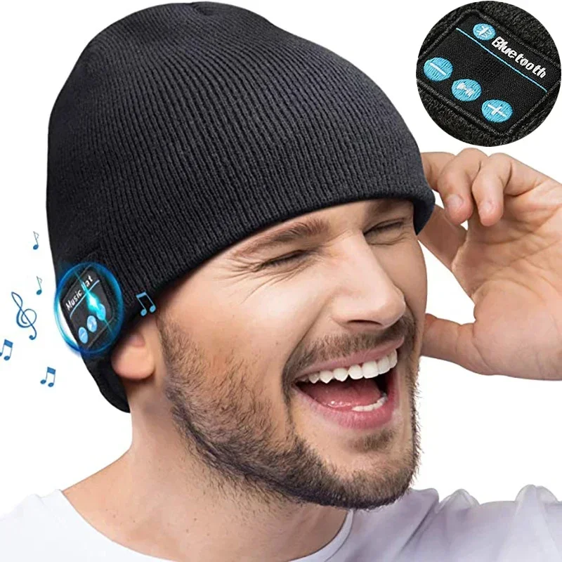 Earphone-Cap-Winter-Keep-Warm-Knitting-Hat-with-Bluetooth-Music-Hat ...