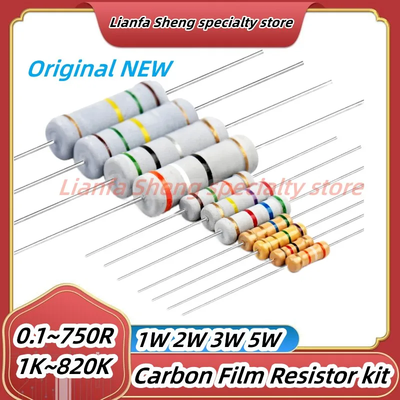 300pcs1W-2W-3W-5W-Carbon-Film-Resistor-Rang-Assortment-Kit-Set ...