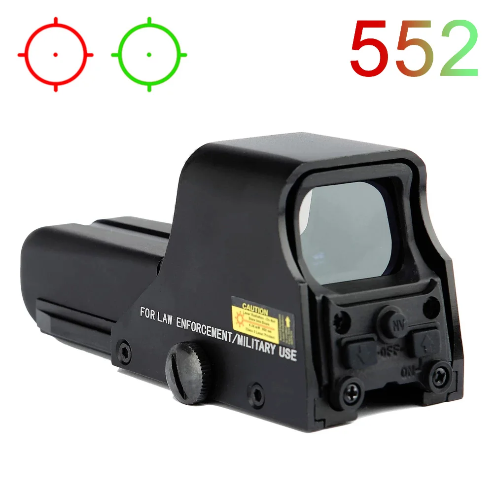 552-Tactical-Red-Green-Dot-Sight-Scope-1x-Hunting-Rifle-Holographic ...