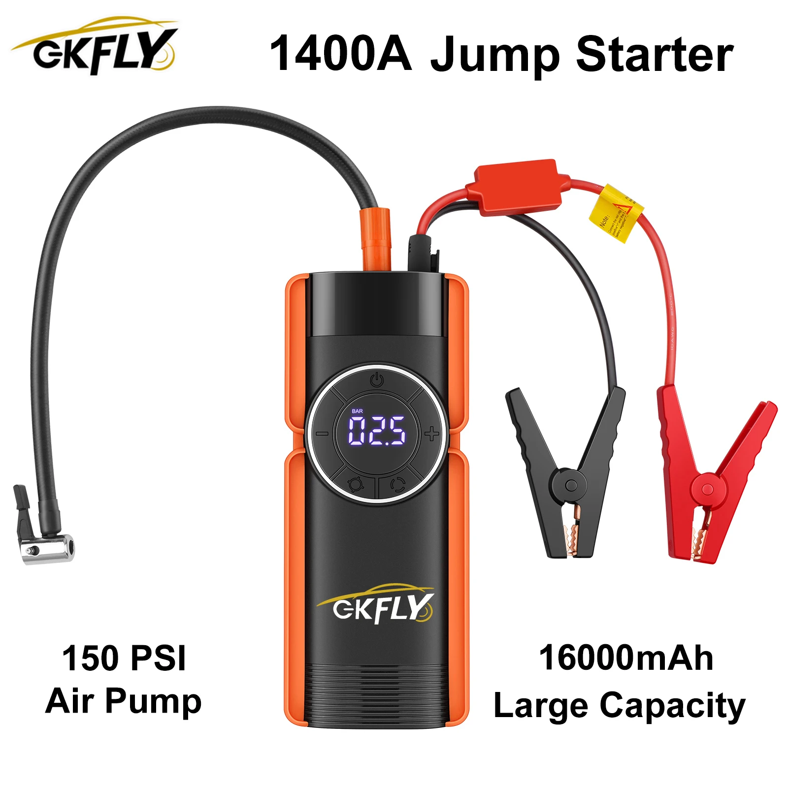 GKFLY-arrancador-de-bater-a-de-coche-Banco-de-energ-a-de-16000mAh-1400A ...