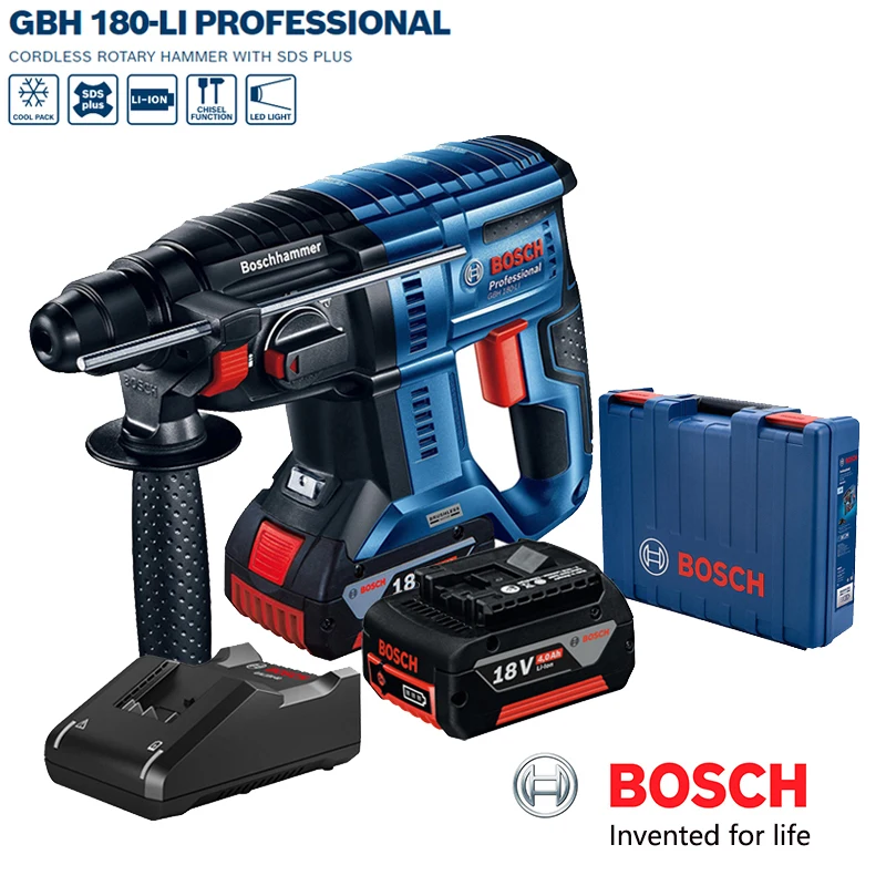 Bosch-GBH180-LI-Brushless-Rotary-Hammer-18V-4AH-Cordless-Lithium ...