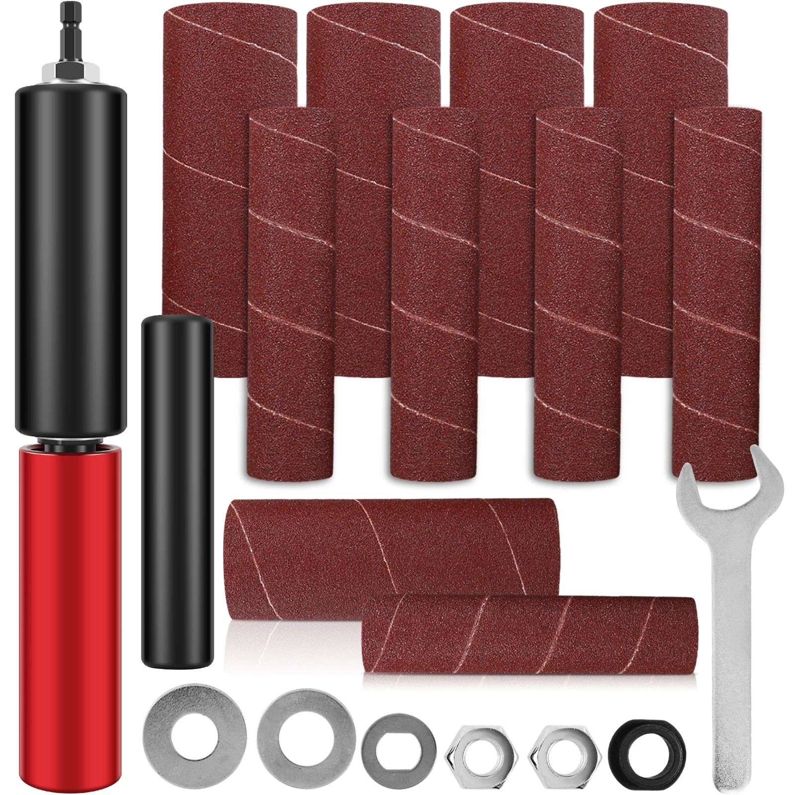 Drum-Sander-Set-Sanding-Drum-120Grit-Sanding-Mandrel-Sanding-Bands-For ...