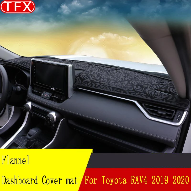Flannel Car Interior Dashboard Cover For Toyota Rav4 2019-2022 Xa50 ...