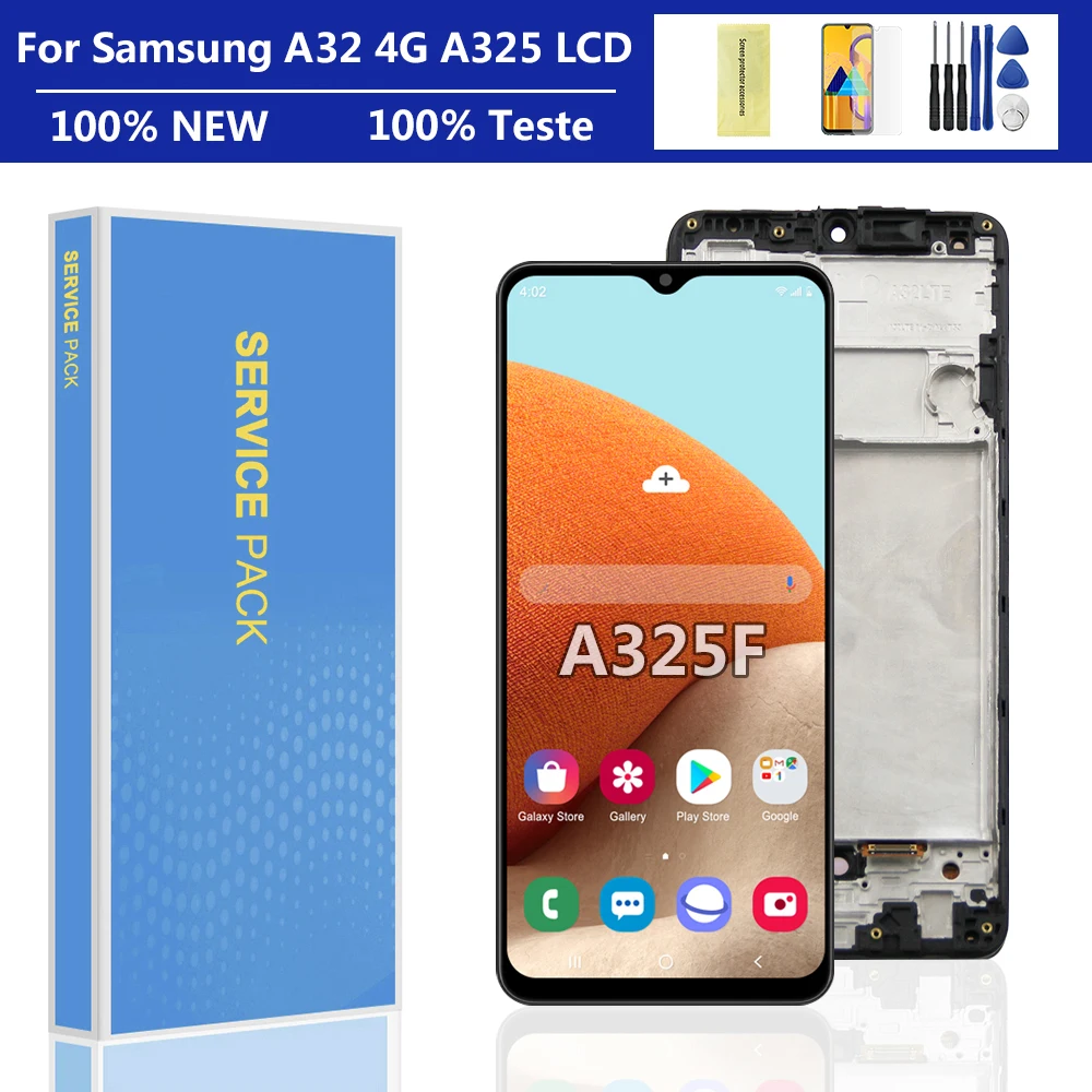 6.4'' Super AMOLED For Samsung Galaxy A32 4G LCD For Samsung A325 A325F SM-A325F/DS LCD Display ...