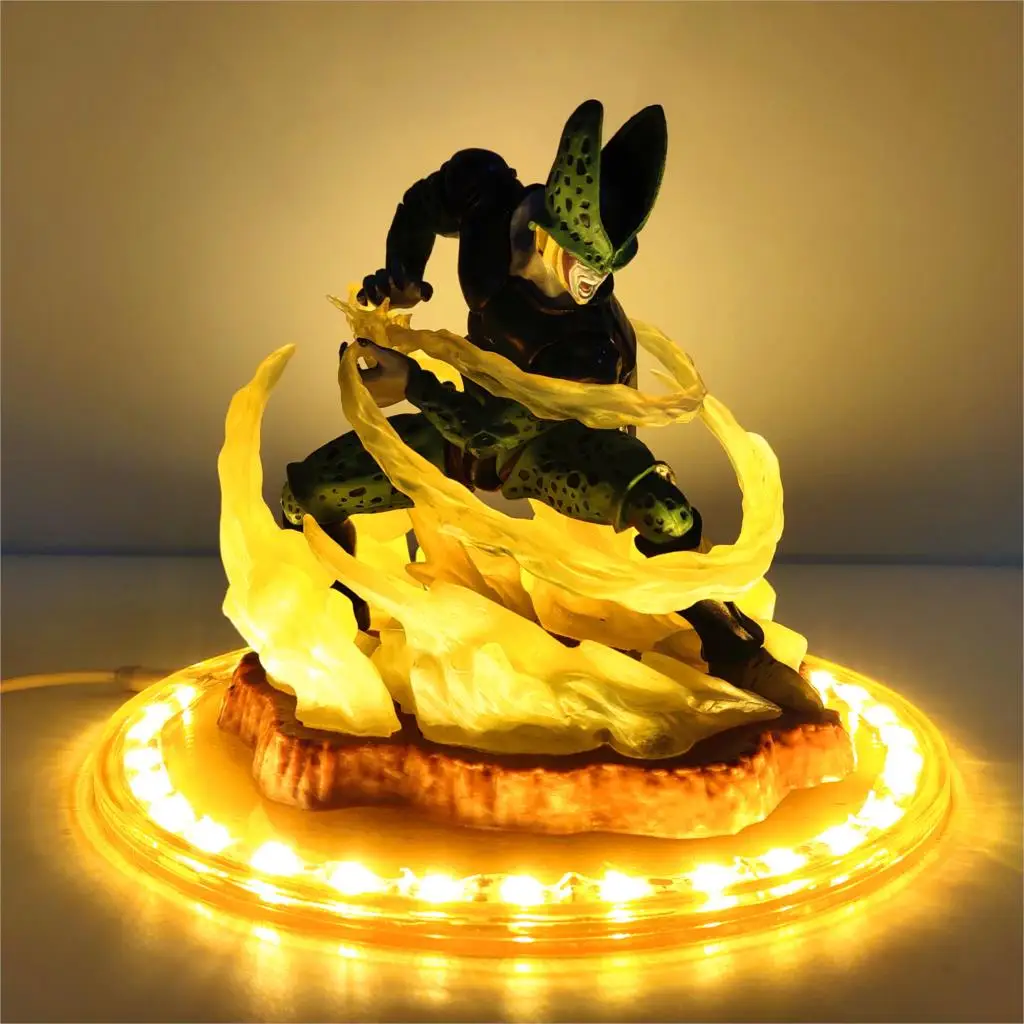 Dragon Ball Z Cell Anime Figure Dbz Super Saiyan Diy Lamp Figurine ...