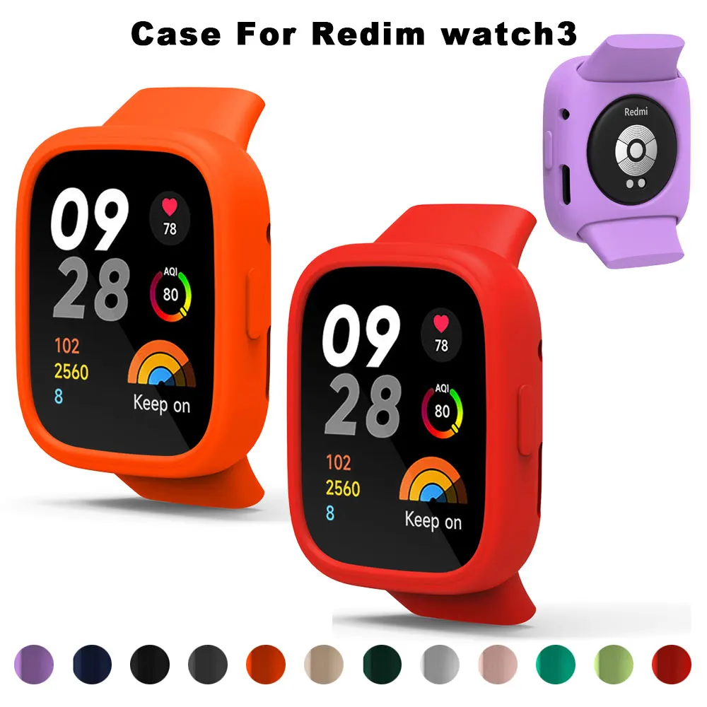 Soft-Silicone-Protective-Shell-For-Redmi-watch-3-Smart-Watch-Cover ...