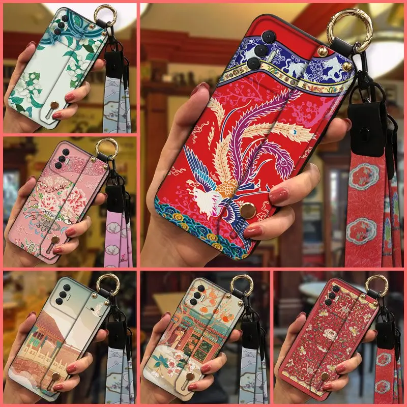 Lanyard Durable Phone Case For Tecno Spark8P/KG7 Original For Girls ...