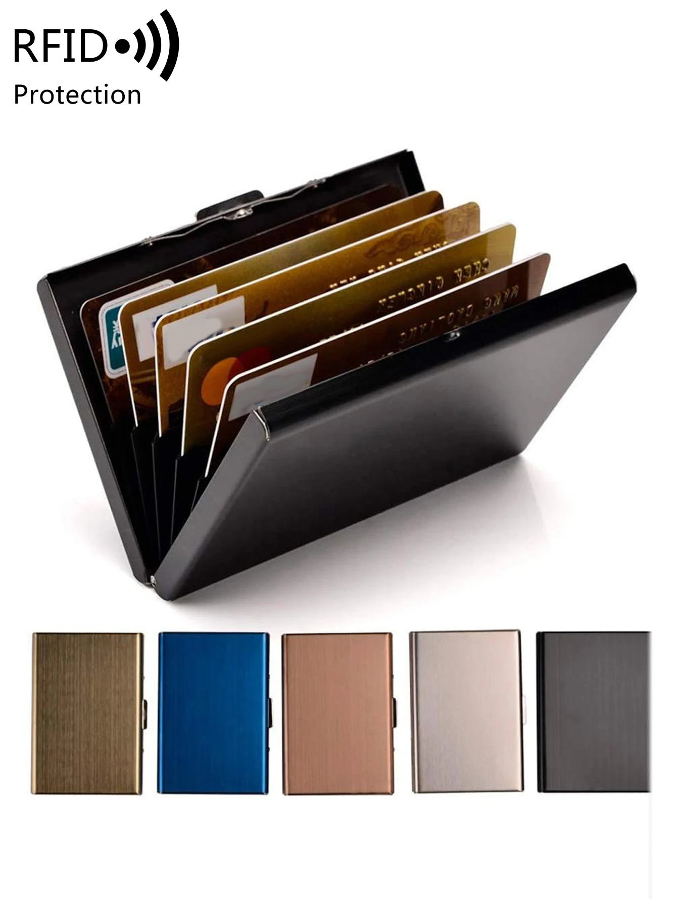 MIYIN-tarjetero-de-acero-inoxidable-para-hombre-o-mujer-Cartera-de ...