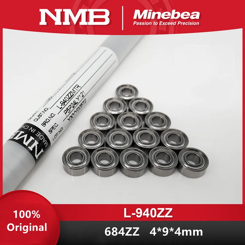 Original NMB bearing L-940ZZ 684ZZ 4*9*4mm deep groove ball bearings ...