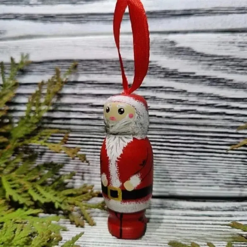 Funny-Santa-Wooden-Christmas-Tree-Ornament-Festive-Craftwork-Decoration ...