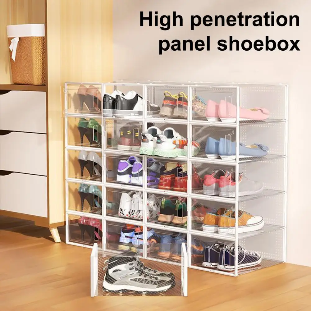 Ventilated-Shoe-Organizer-Closet-Shoe-Organizer-Transparent-Stackable ...