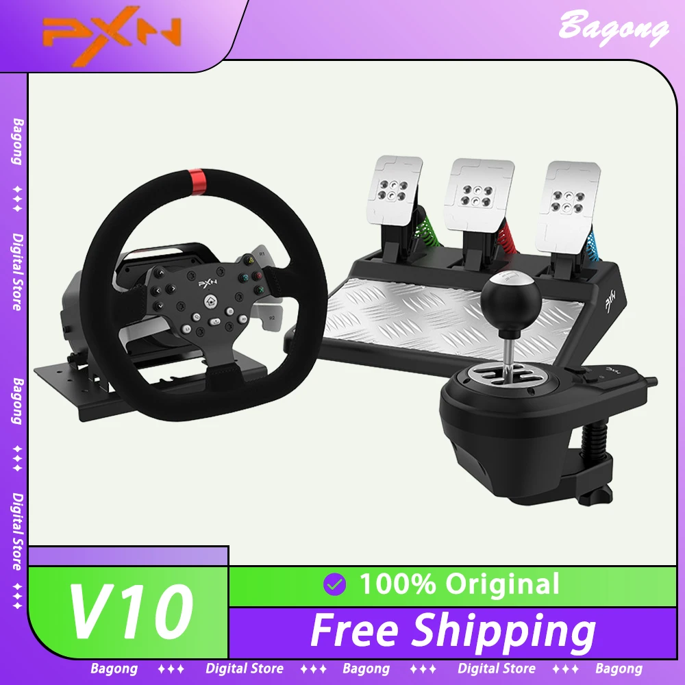 Pxn-v10-volante-controlador-de-jogo-900-ngulo-de-rota-o-com-fio-for-a ...