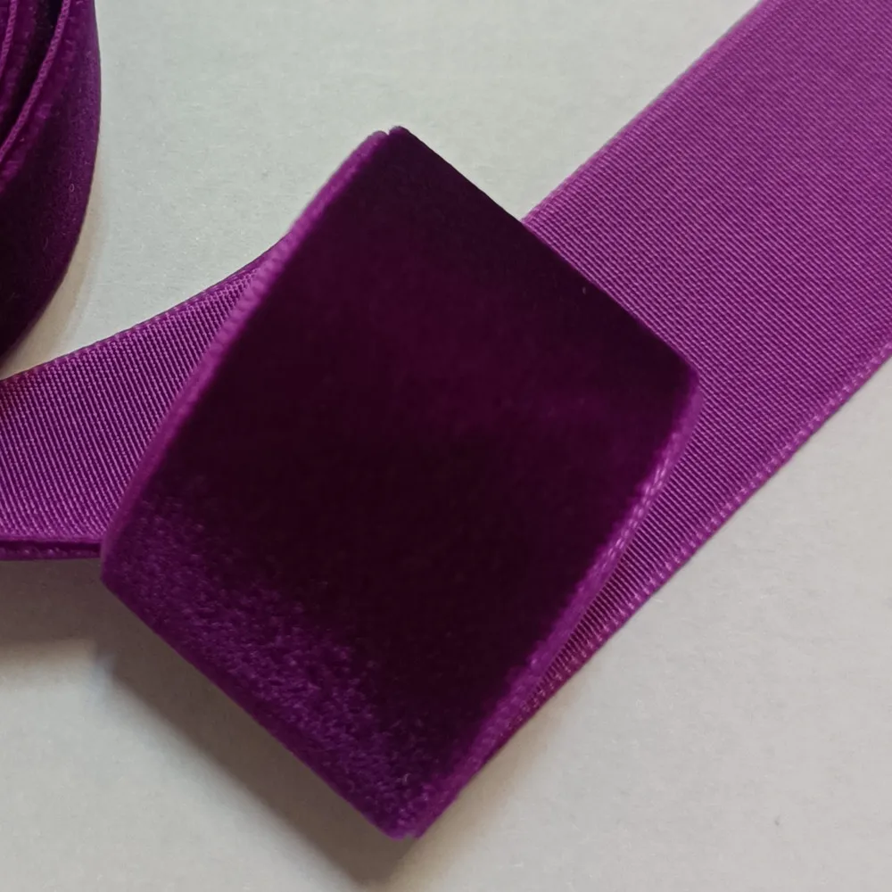 25mm-Single-Face-Purple-Velvet-Ribbon-for-Handmade-Gift-Bouquet ...