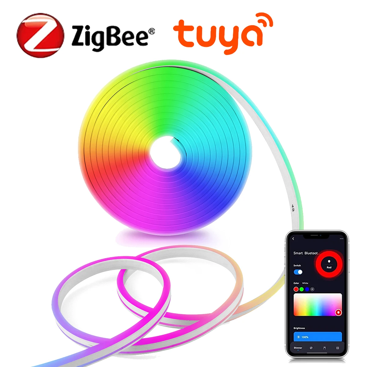 Zigbee-Tuya-Smart-RGB-Led-Neon-Strip-USB-5V-Flexible-Ribbon-Tape ...