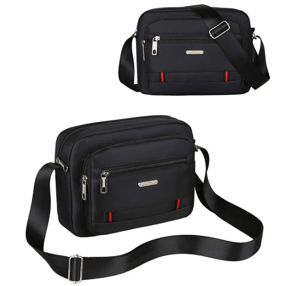 Men Crossbody Bags Male Nylon Shoulder Bags 4 Zippers Boy Messenger ...