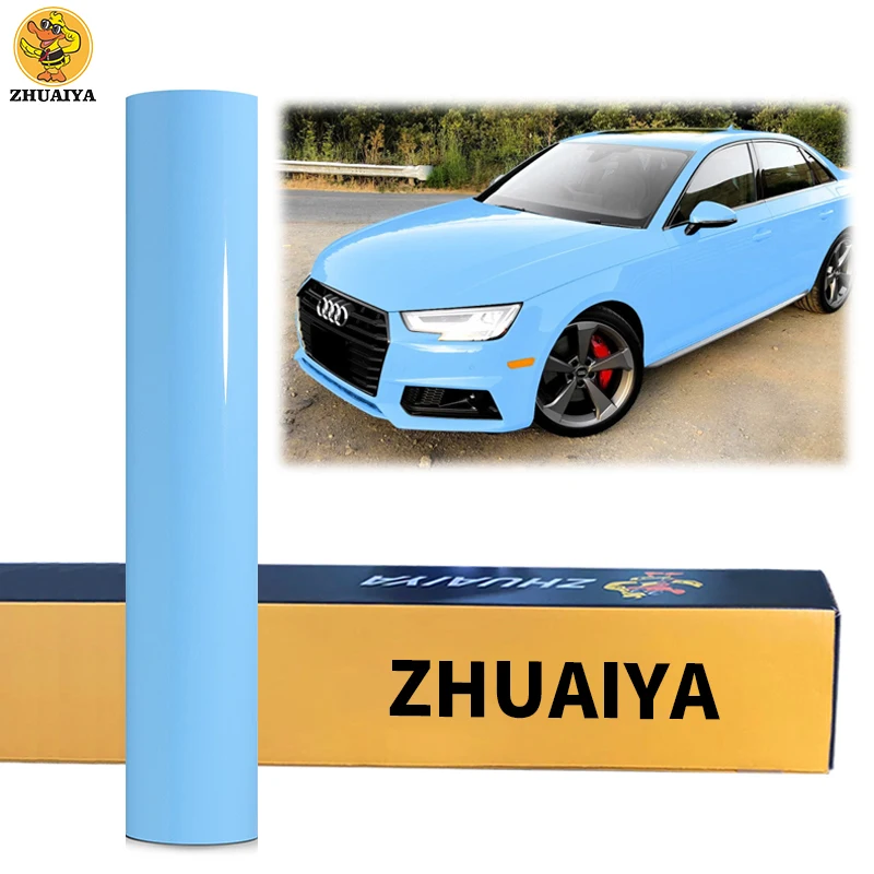 ZHUAIYA-Highest-quality-Gloss-Light-Blue-Wrap-film-wrapping-film-bright ...