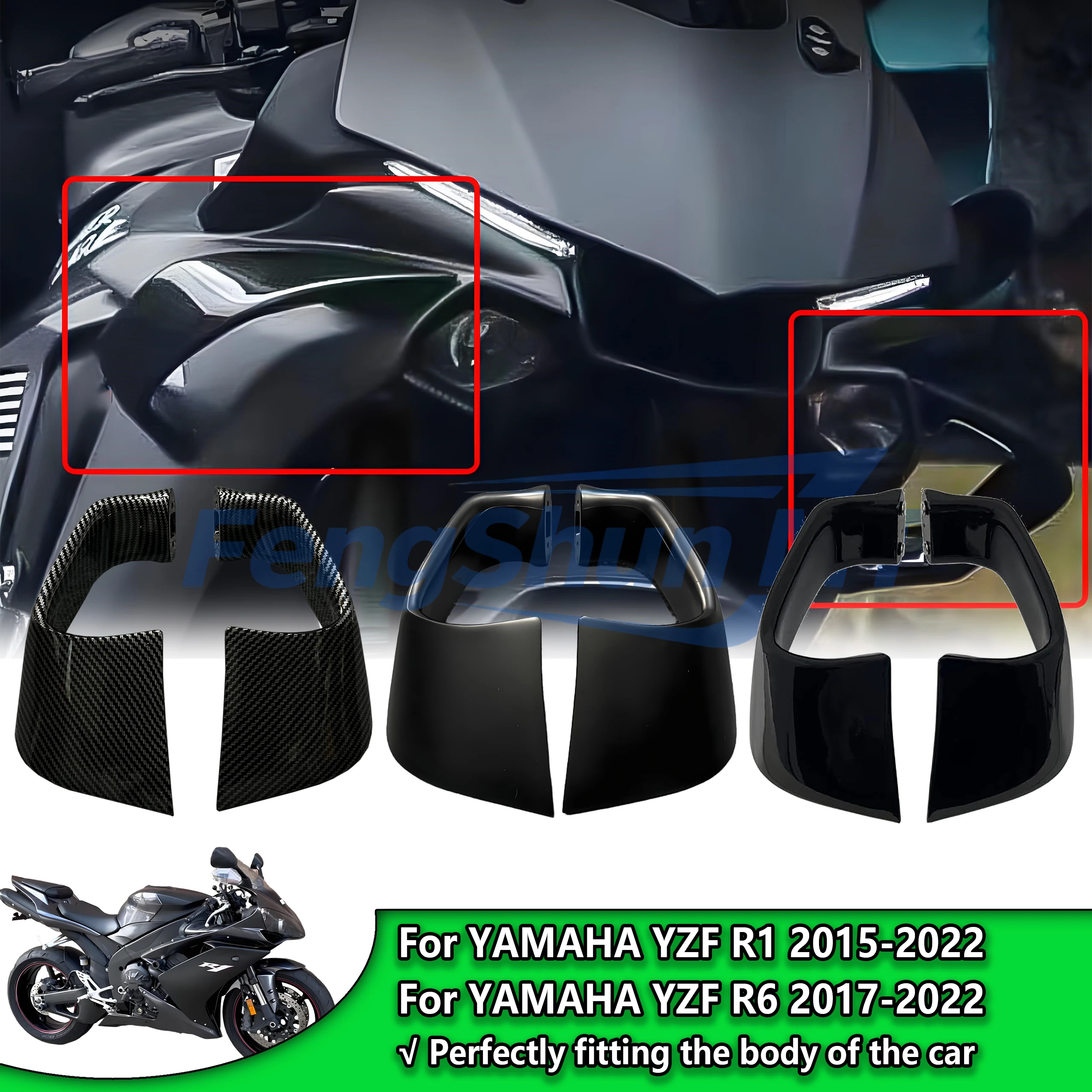 Motorcycle Fairing Winglet for Yamaha YZF R6 2016-2023 YZF-R1 2015-2017 ...