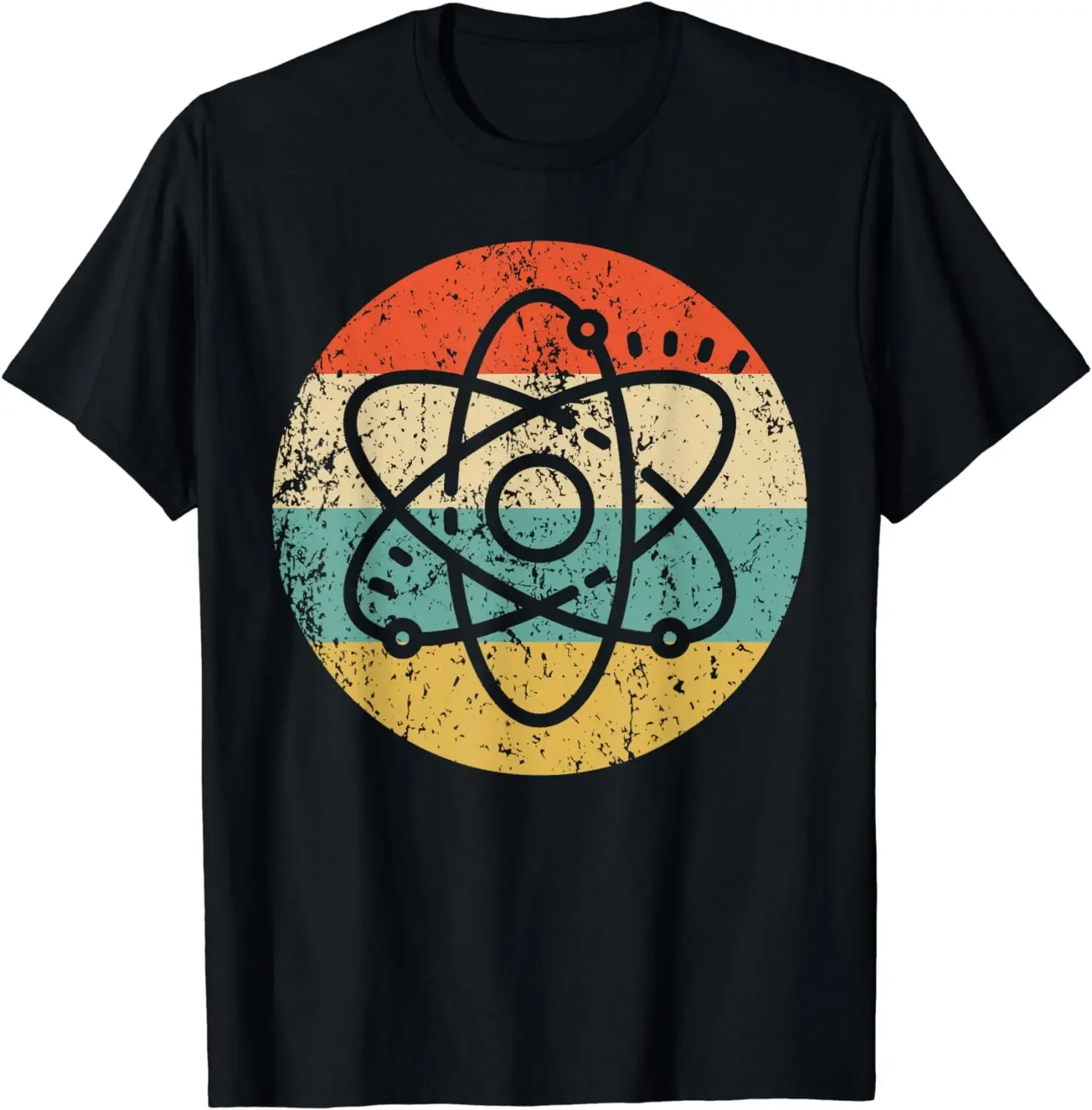 Graphic Birthday Gift Atom Retro Style Science T-Shirt Cotton Men ...