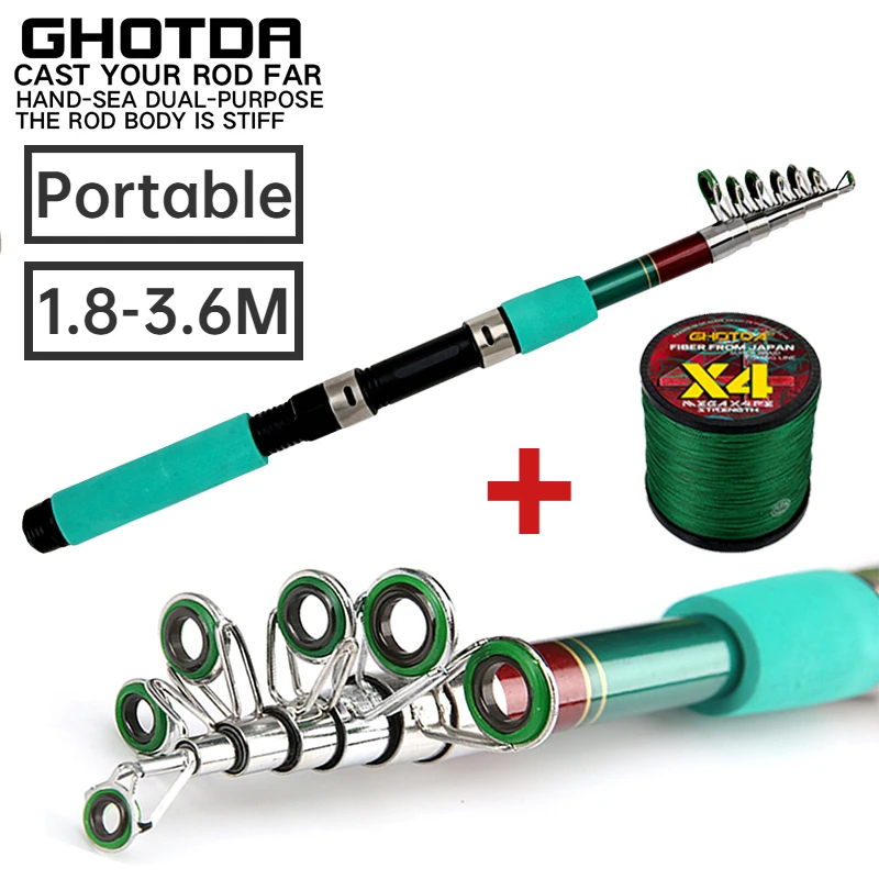 1-8-3-6M-Telescopic-Spinning-Mini-Sea-Fishing-Rod-UltraLight-Throw ...