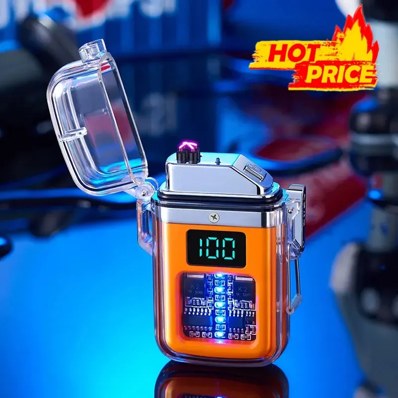 Transparent-Creative-USB-Rechargeable-Electric-Waterproof-Lighter ...