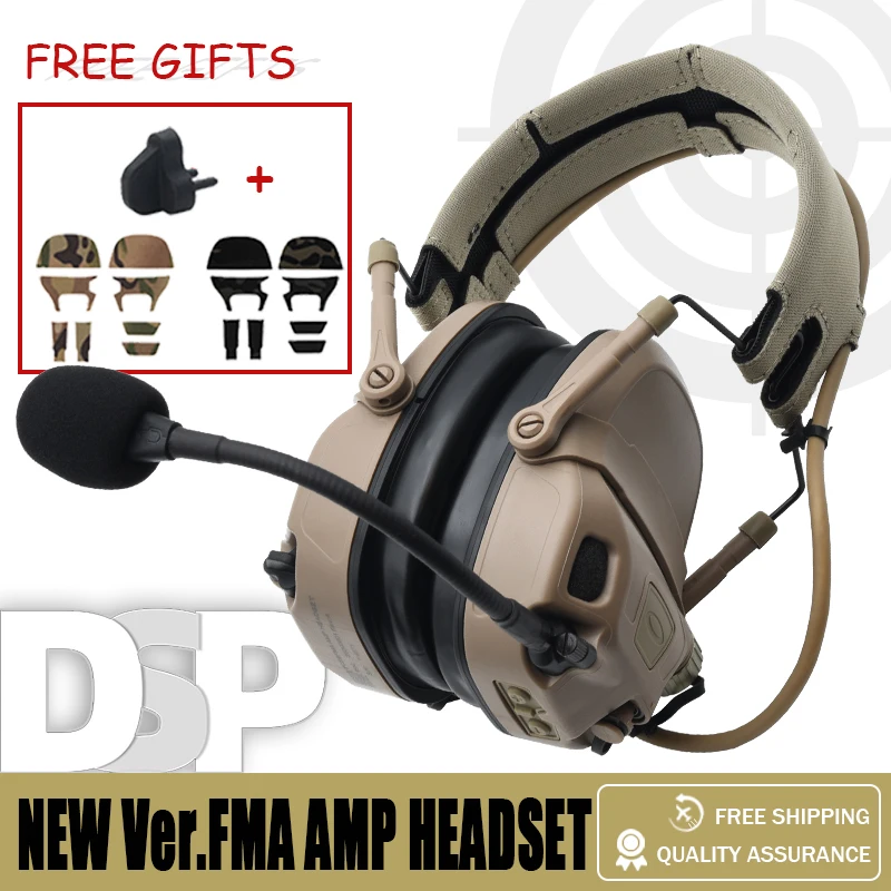 New-Full-Digital-Dual-DPS-FMA-AMP-Tactical-Headset-Communication-Noise ...