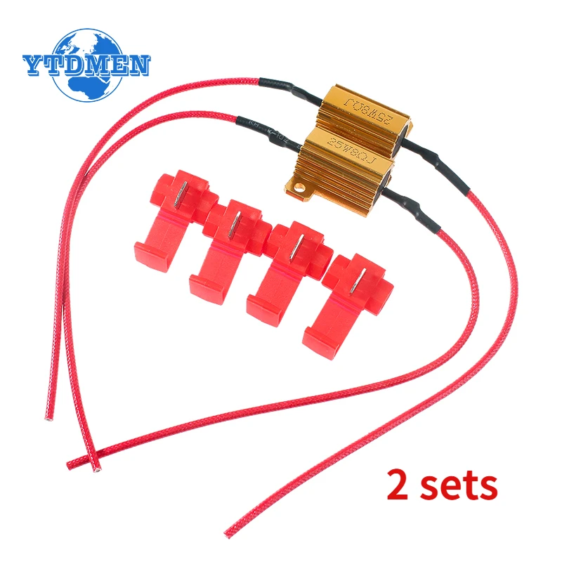 2-Sets-Wirewound-Resistor-25W-50W-Aluminum-Shell-Power-Resistor-5ohm ...