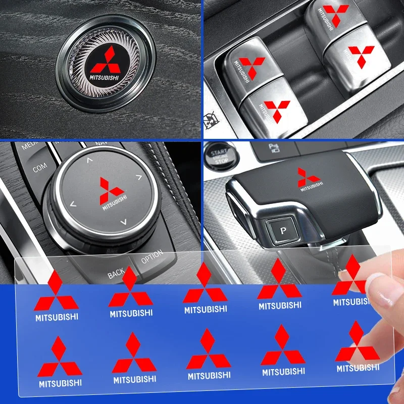Car-Logo-One-Key-Start-Button-Ignition-Device-Stickers-For-Mitsubishi ...