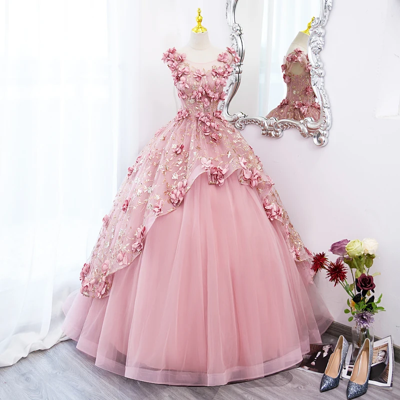 2024-Maria-Novia-Primrose-Grass-Dark-Pink-Quinceanera-Dresses-Flower ...