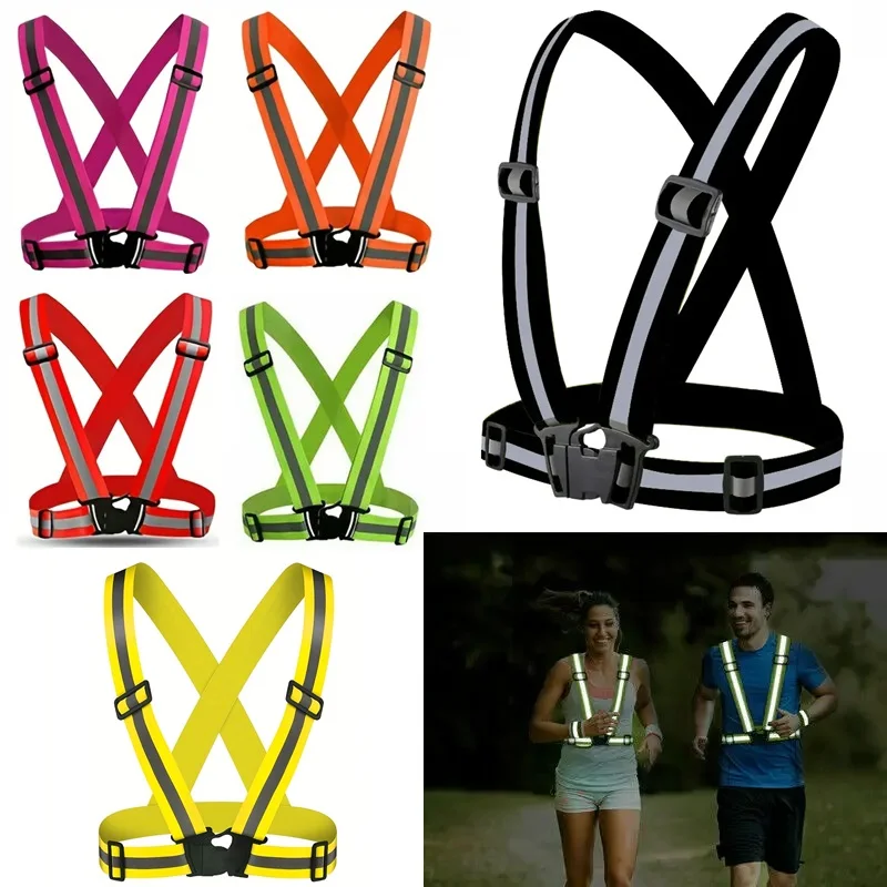 High-Light-Reflective-Belt-Stripe-Strap-Safety-Night-Running-Jogging ...