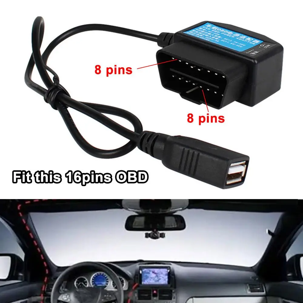 Cable-de-carga-USB-para-coche-Kit-de-cables-duros-OBD-con-interruptor ...