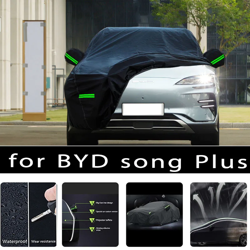 For-BYD-song-Plus-Outdoor-Protection-Full-Car-Covers-Snow-Cover ...