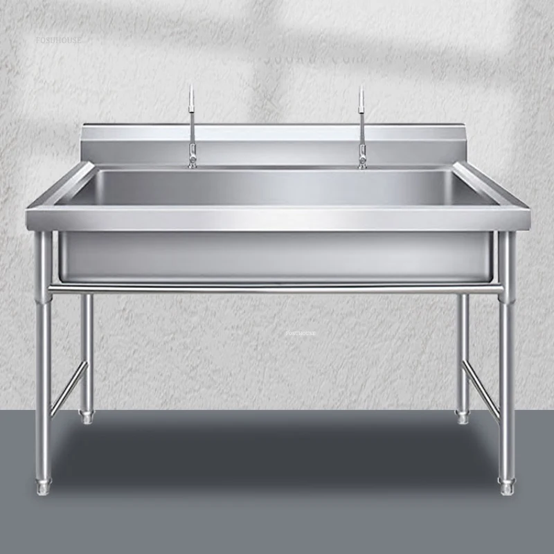 Commercial-Single-Washing-Sinks-Integrated-for-Restaurant-Stainless ...