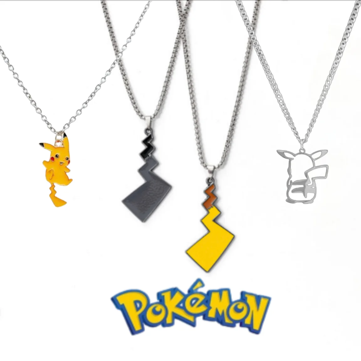 Collar-de-Pok-mon-Pikachu-con-figura-de-colgante-de-Metal-de-acero-de ...