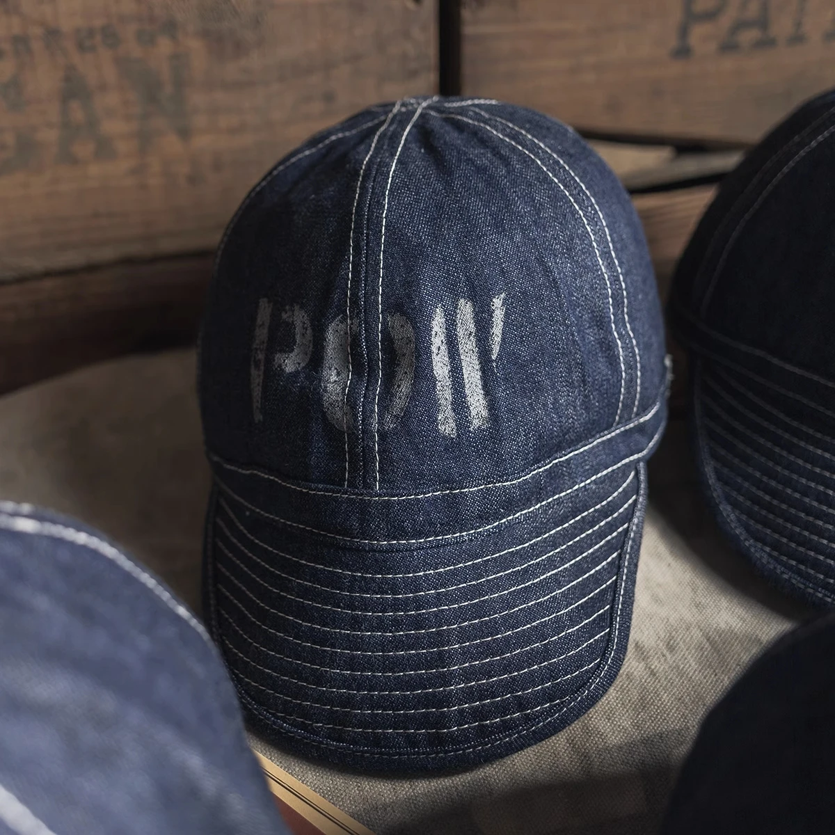 Bronson-POW-Selvedge-Denim-Cap-Prisoner-Style-Baseball-Hat-PW-Daisy-Mae ...