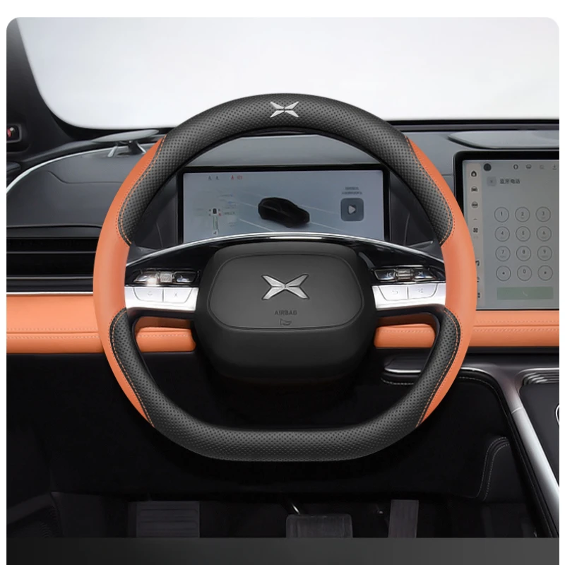 For-XPENG-G6-G9-P7-P5-G3-Leather-steering-wheel-cover-anti-slip-and ...