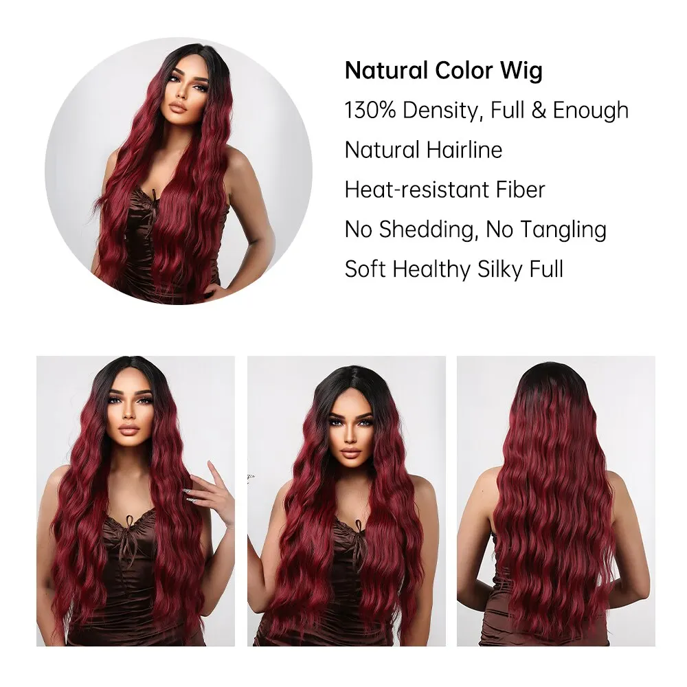 Long Dark Red Hair On Black Women