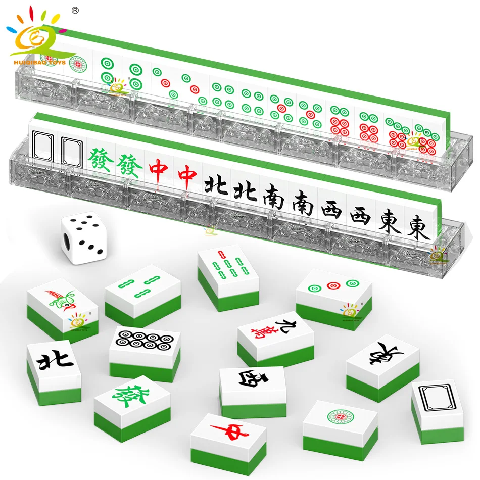 HUIQIBAO-396Pcs-Mini-Chinese-Mahjong-Micro-Model-Building-Blocks ...