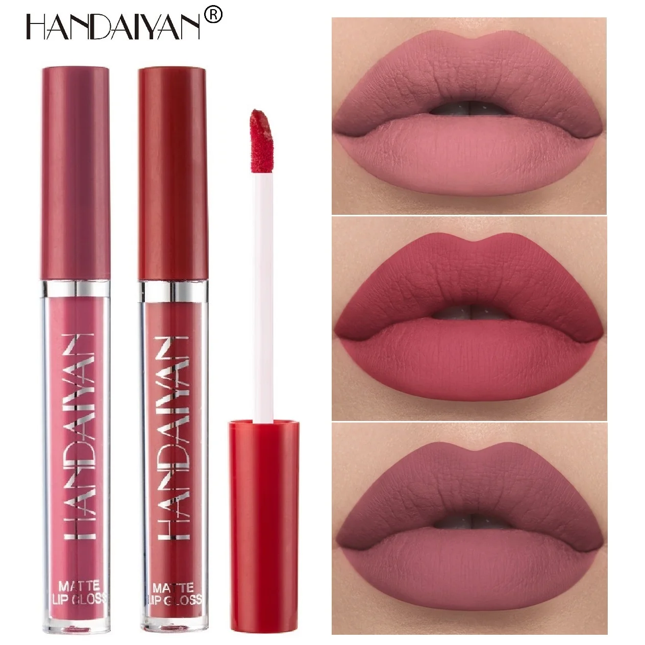 Handaiyan-brillo-de-labios-mate-resistente-al-agua-Pintalabios-l-quido ...