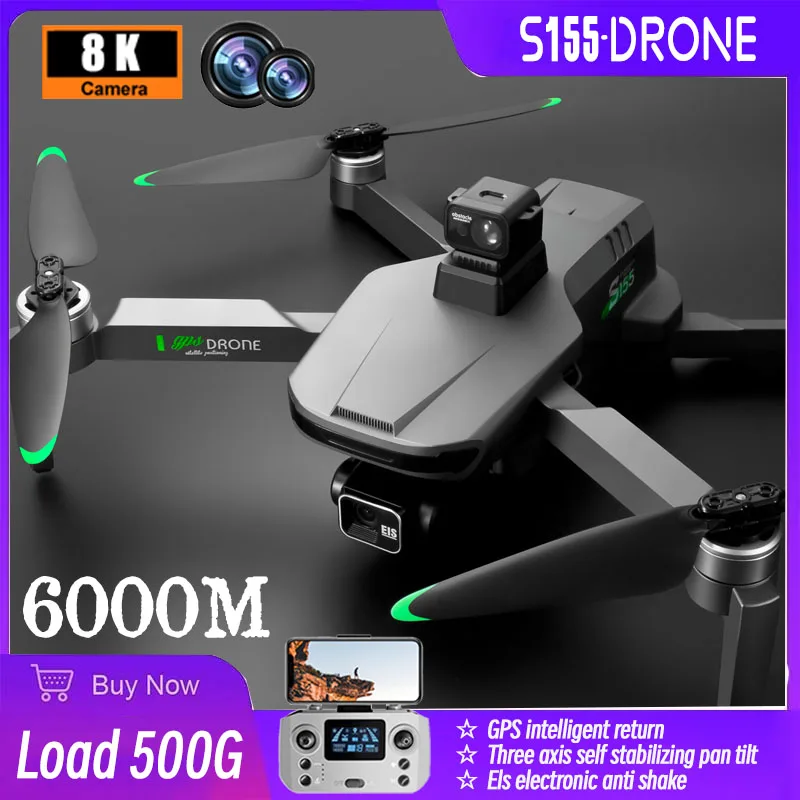 S155-Drone-8K-5G-GPS-Professional-HD-Aerial-Photography-Dual-Camera-Drones-Omnidirectional ...